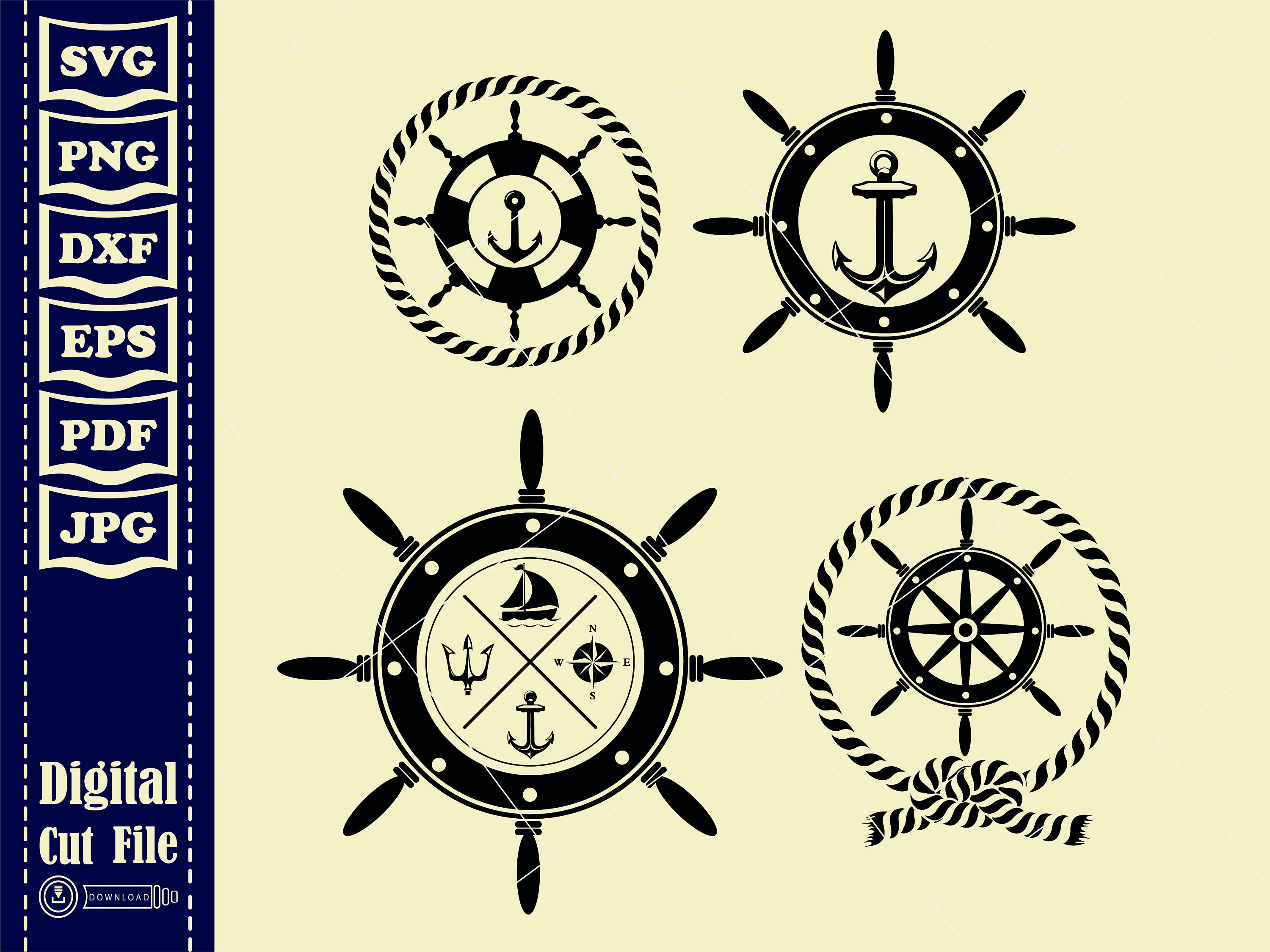 Ships Wheel SVG Bundle Captains Wheel SVG Captains Wheel - Etsy Canada