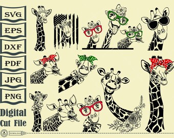 Giraffe Head Svg - Etsy UK