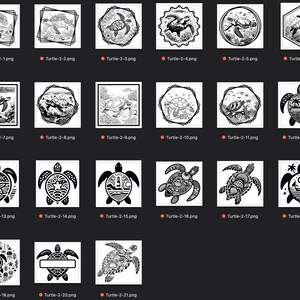 Sea Turtle SVG Cut File, 2, Tribal Turtle Design, Ocean Animal Clipart ...