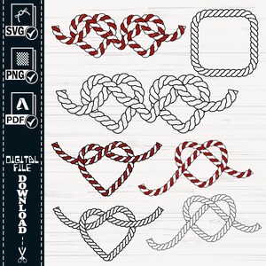 Rope SVG Bundle, Nautical Knot Svg, Rope Vector, Rope Png, Rope Pdf ...