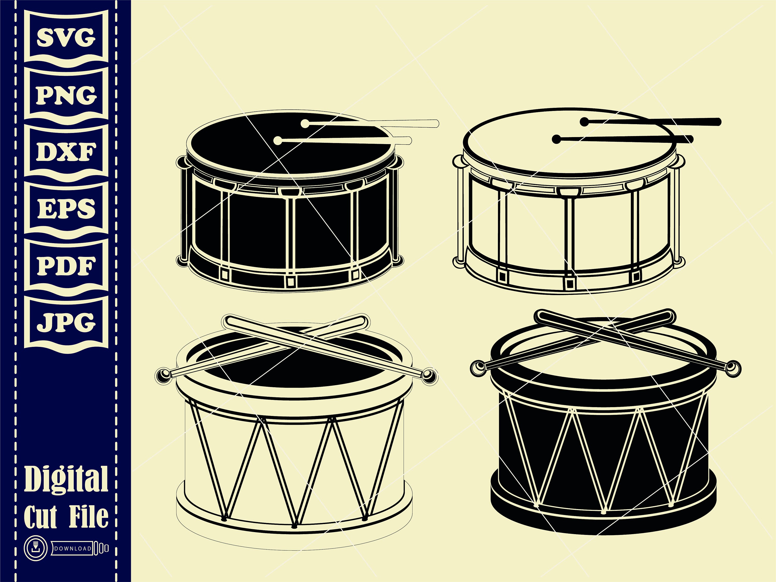 Drum Svg Drummer Svg Music Clipart Musicians Svg File - Etsy