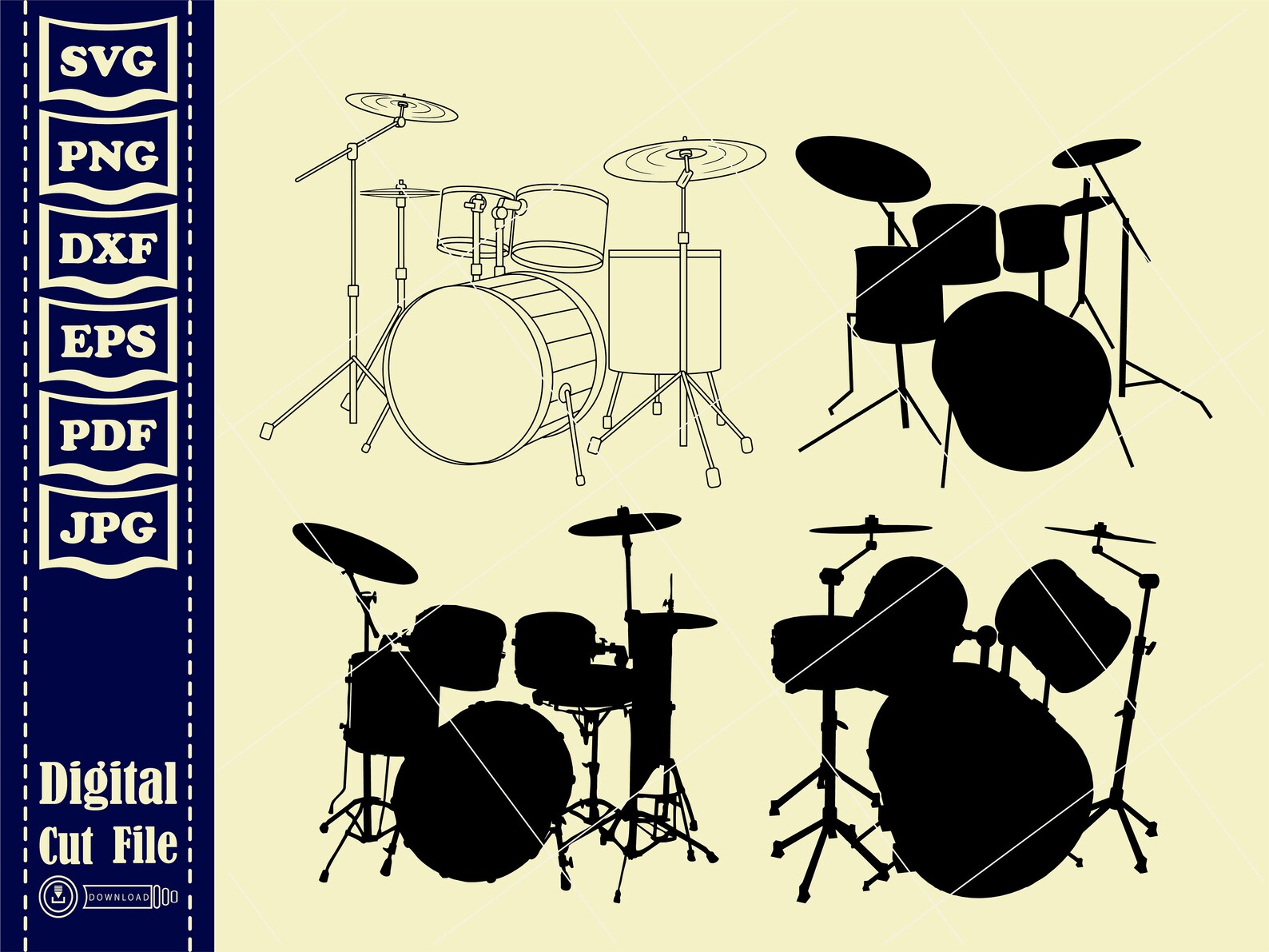 Drum Svg Drummer Svg Music Clipart Musicians Svg File - Etsy