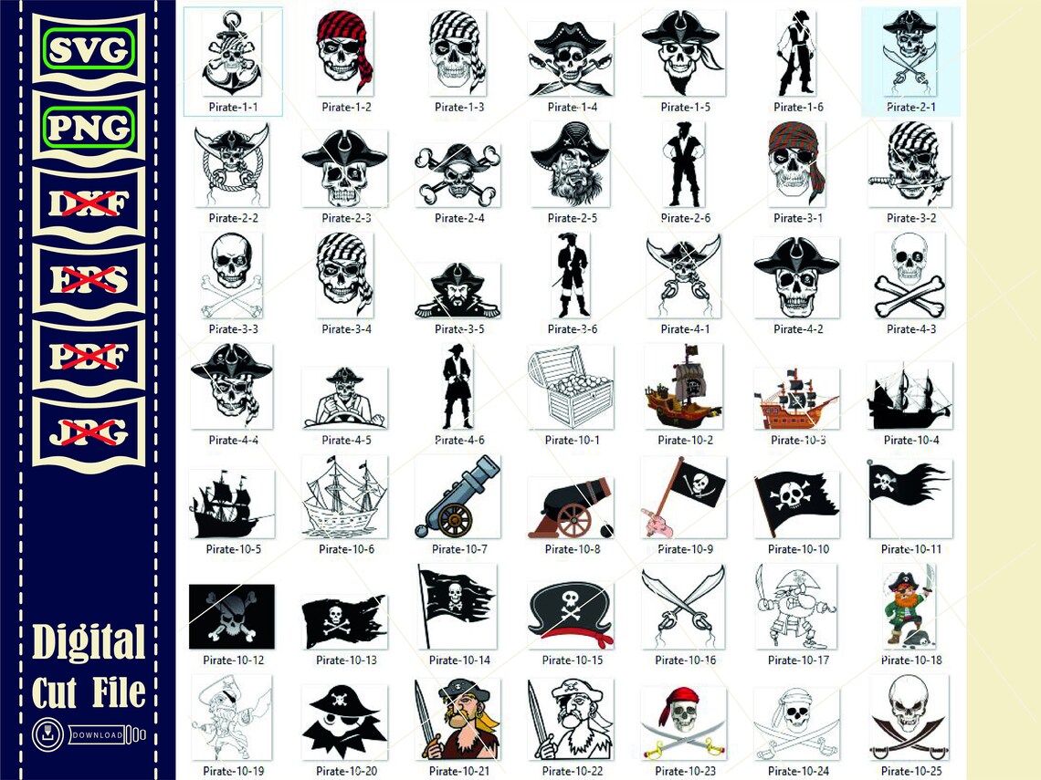 Pirate SVG Pirate SVG Bundle Pirate Cut Files Pirate - Etsy