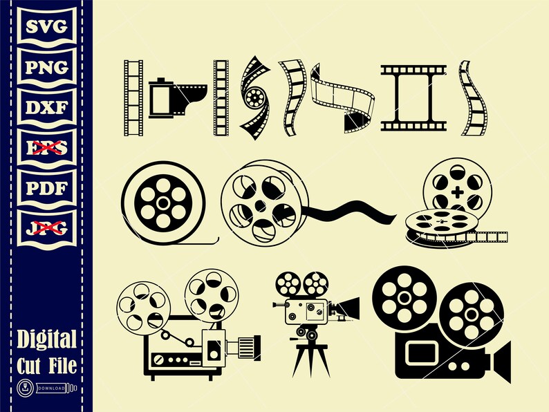 Film SVG Movie Svg Cinema Svg Split Cinema Movie Night - Etsy