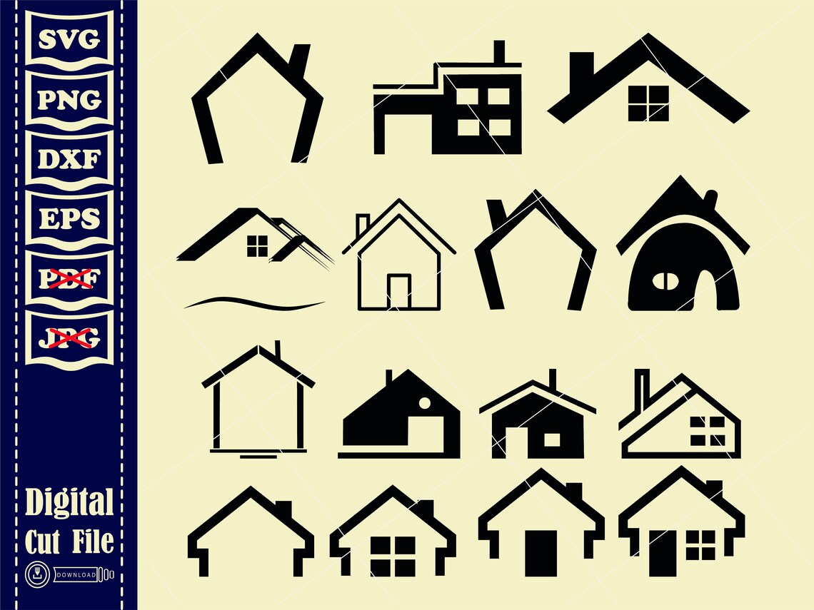 House Svg Building Svg Floral Home Svg House Silhouette - Etsy Canada