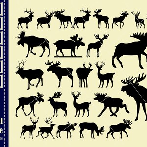Moose in Forest Svg, Moose Svg, Moose Scene Svg, Forest Scene Svg ...