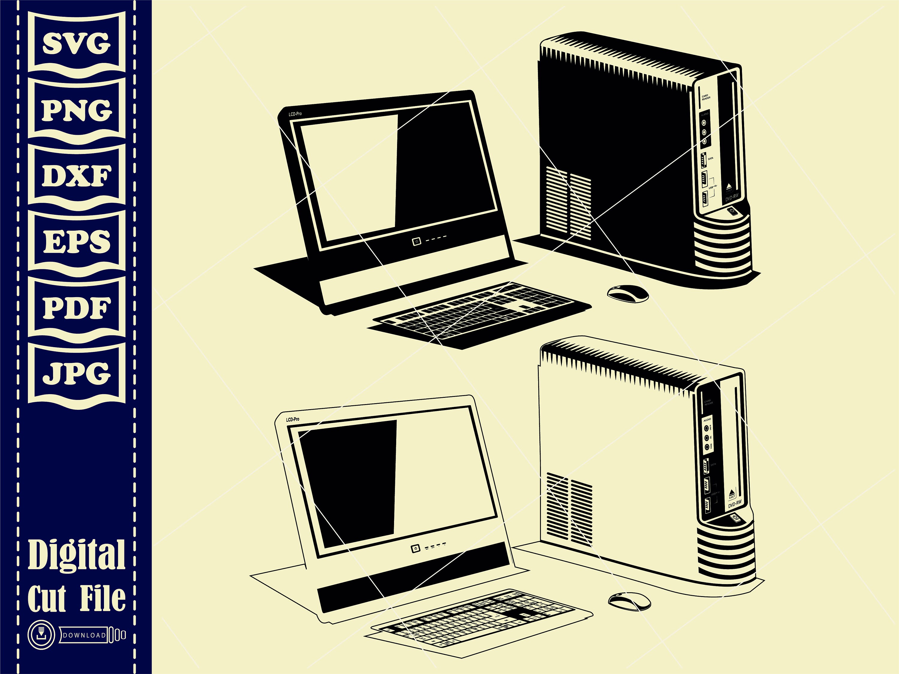 Computer SVG Bundle Computer Keyboard Svg Laptop Svg | Etsy