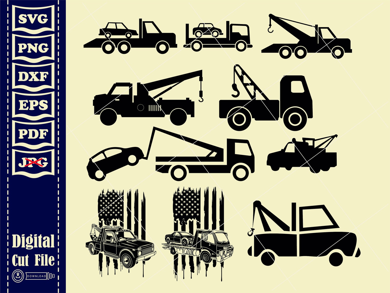 US Towing Truck Svg. Tow Life Svg. Wrecker Svg. Tow Truck Png. - Etsy ...