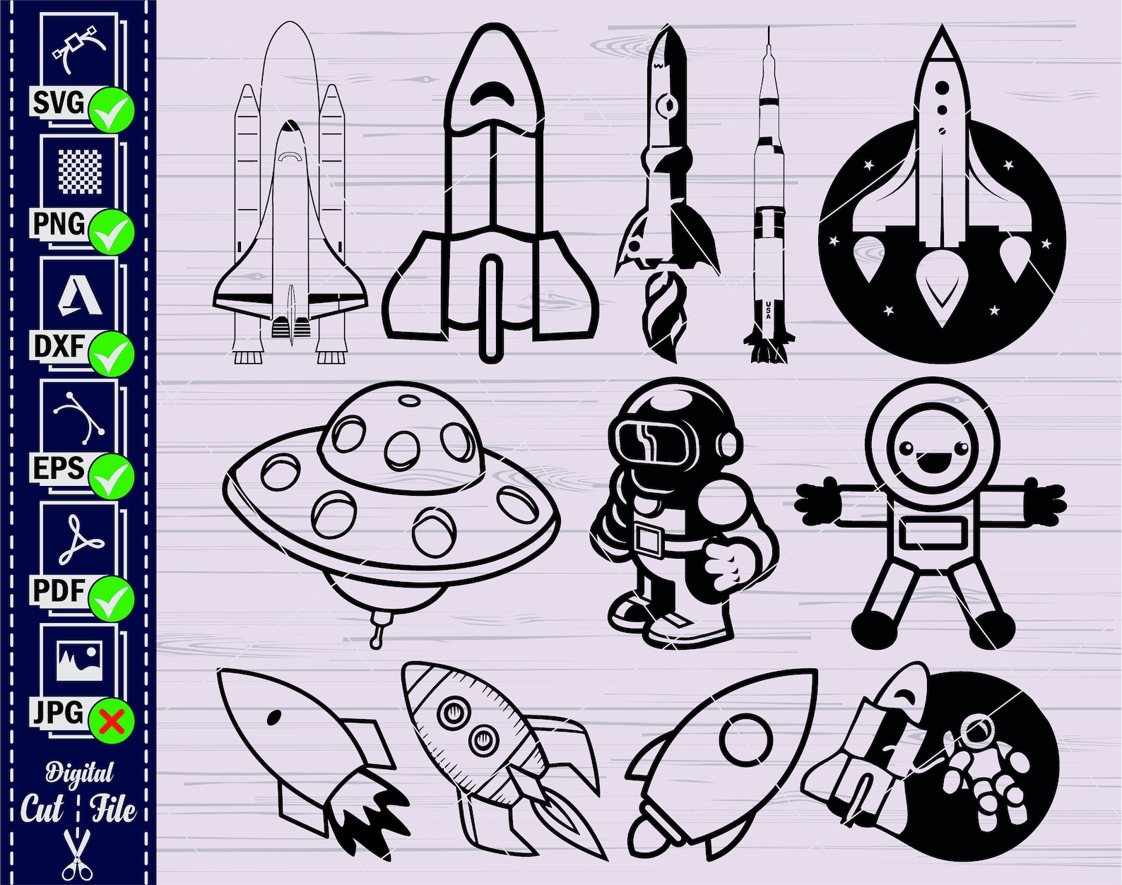Space Rocket Launch SVG Galaxy Space SVG Bundles Rocketship - Etsy