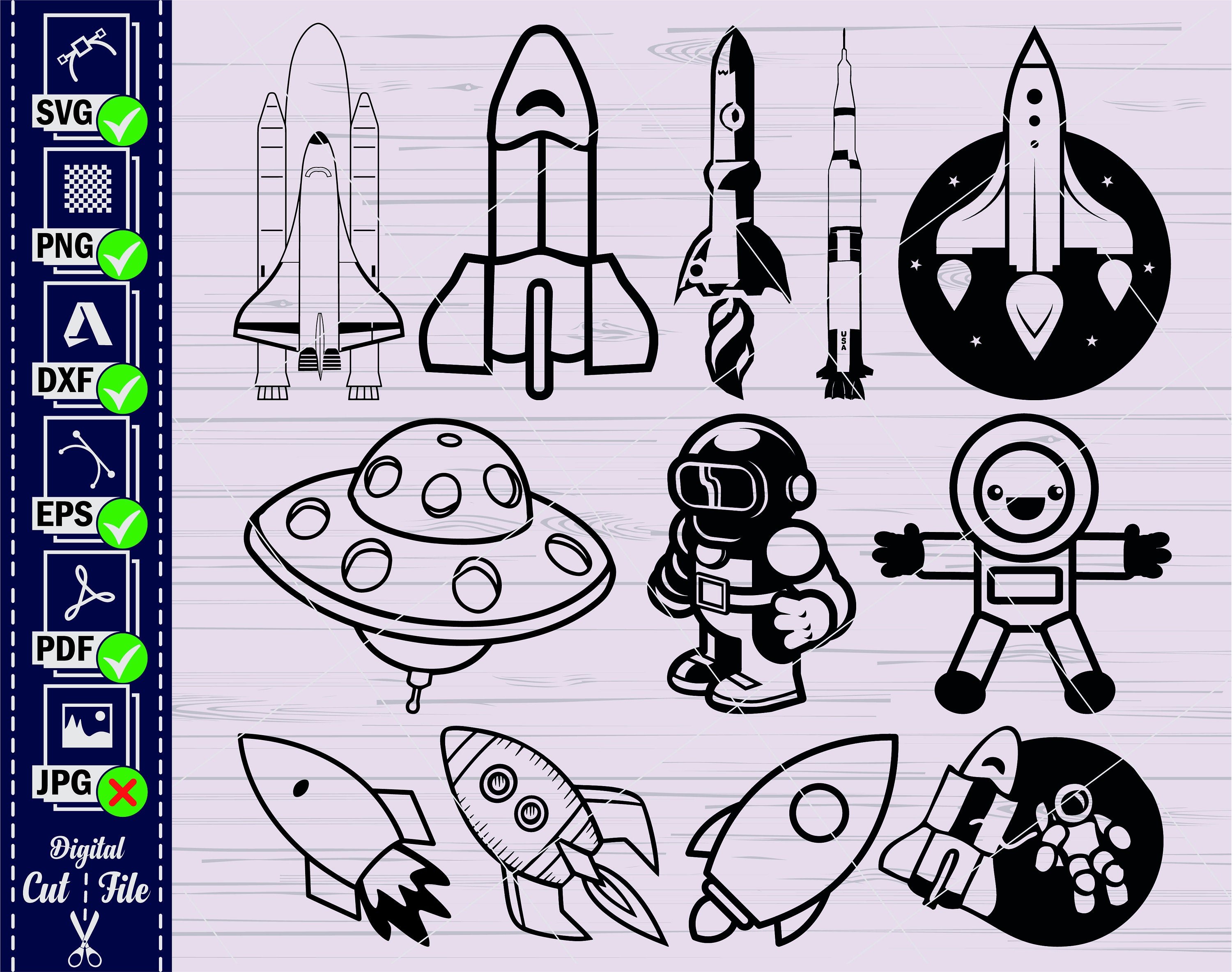 Space Rocket Launch SVG Galaxy Space SVG Bundles Rocketship - Etsy