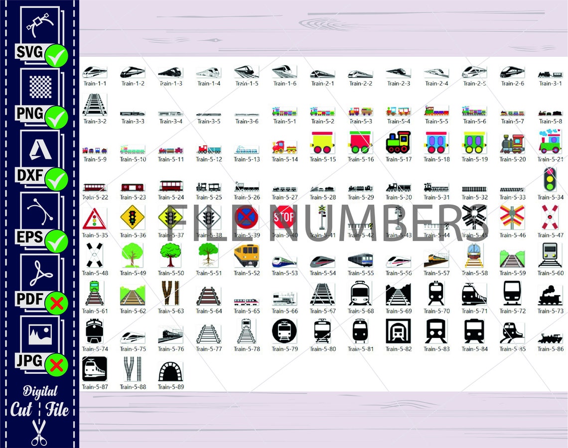 Train SVG Cut Files Kid Train Clipart Steam Train Clipart - Etsy