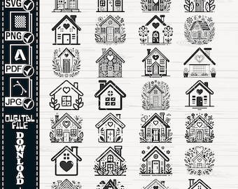 House Svg, Svg Files for Cricut, House Cut File, Building Svg, Home Svg ...