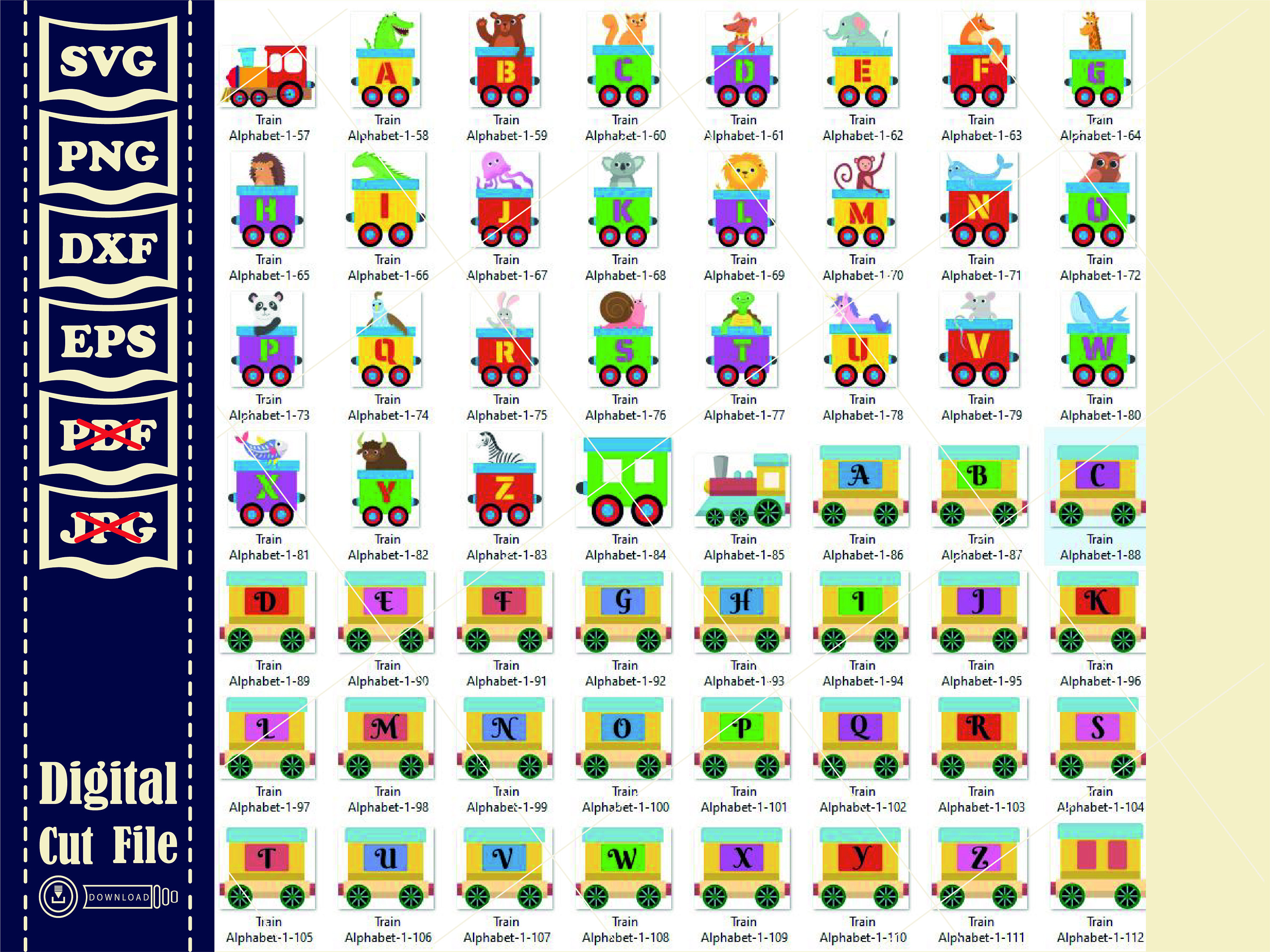 Train Alphabet SVG Train Font SVG Train Letters Cricut Cut | Etsy Australia