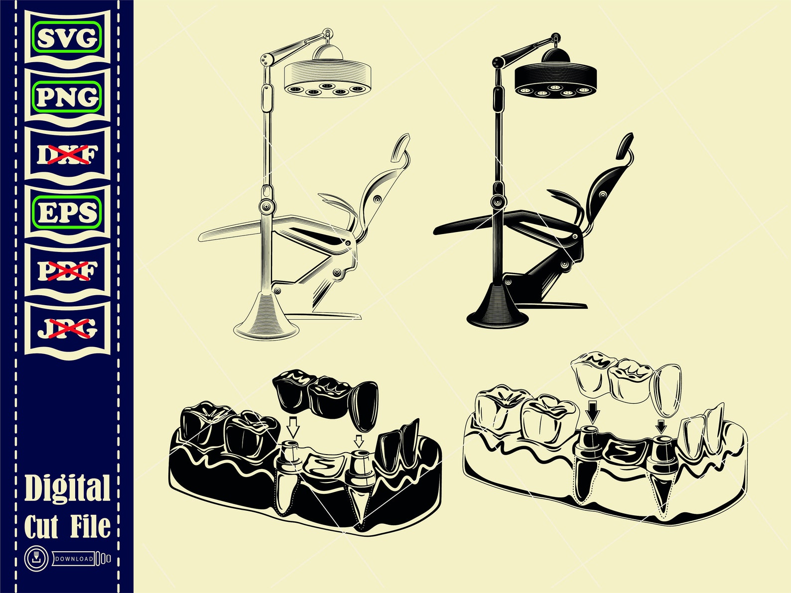 Dentist Svg Files Dental Svg Tooth Svg Dentist Clipart - Etsy