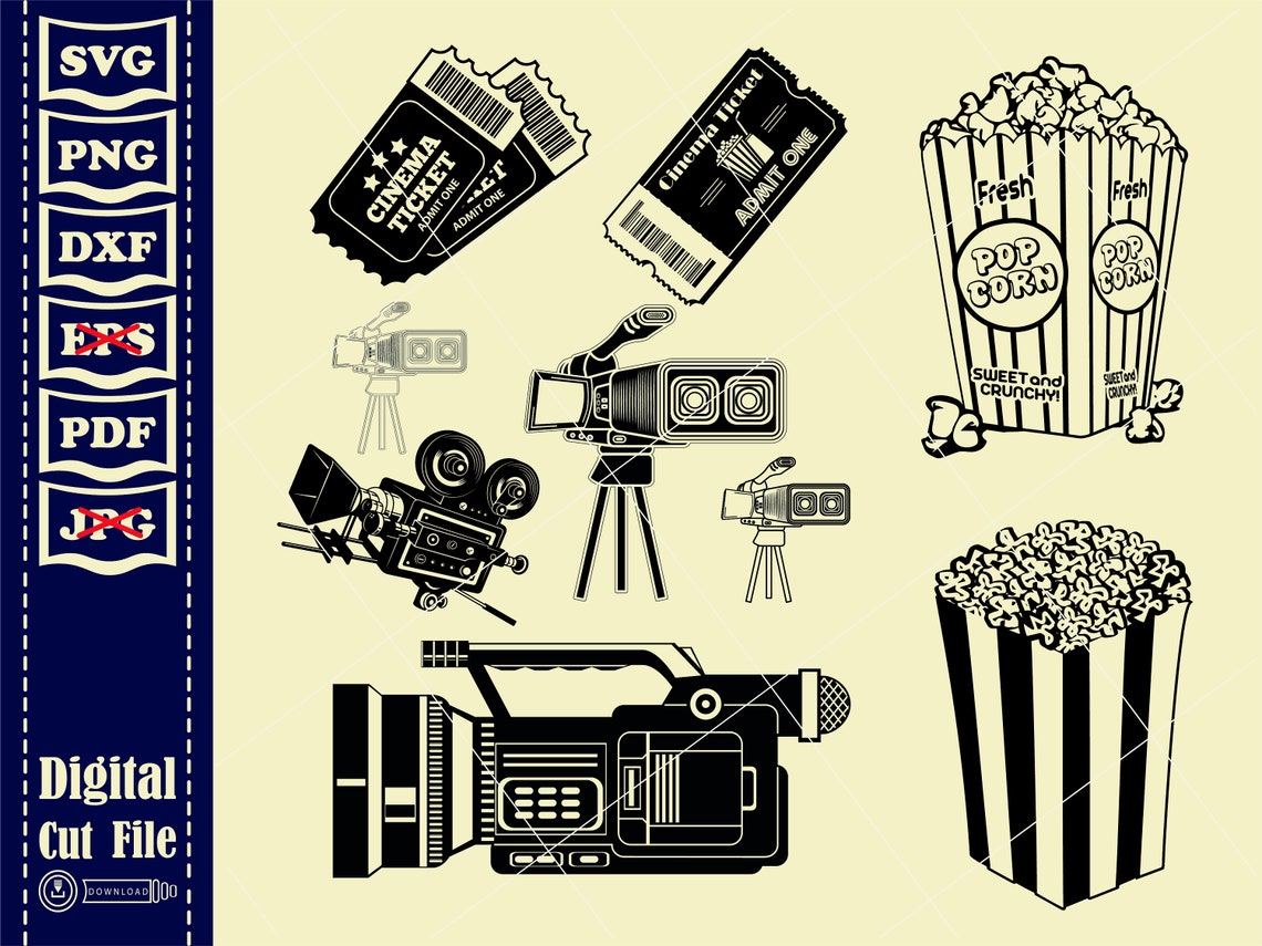 Film SVG Movie Svg Cinema Svg Split Cinema Movie Night - Etsy