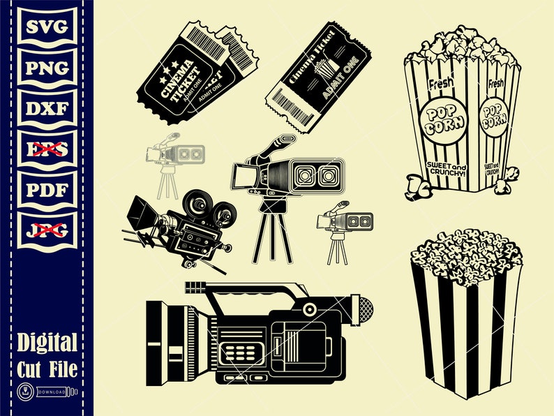 Film SVG Movie Svg Cinema Svg Split Cinema Movie Night - Etsy