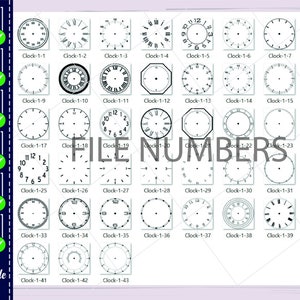 Clock Face SVG Bundle, Numbers Clipart (digital Download) - Etsy