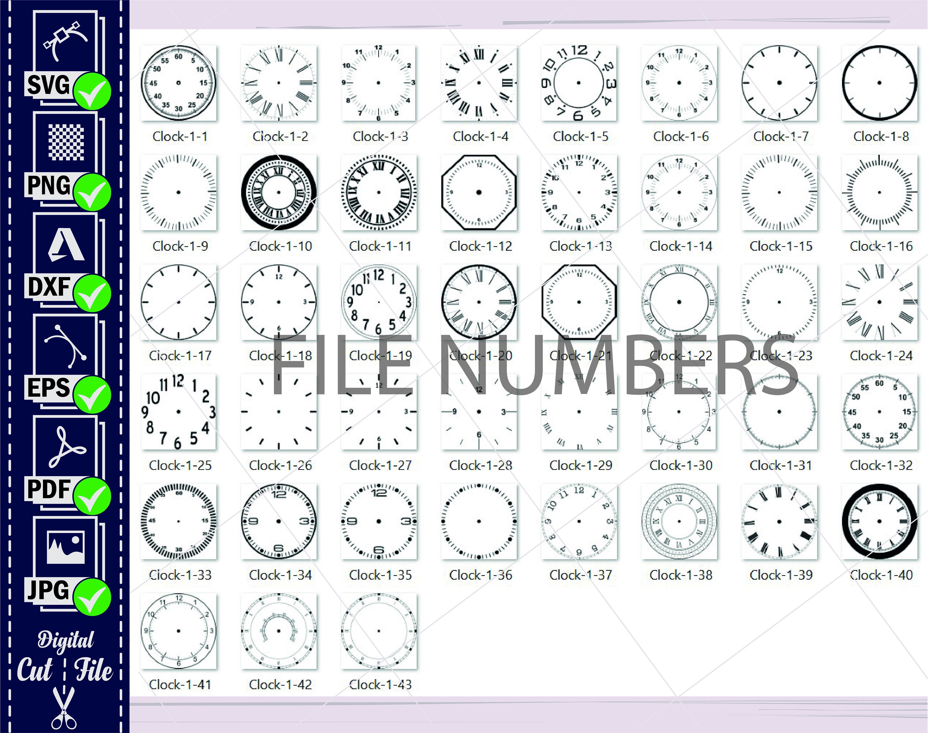 Clock Face SVG Clock Numbers SVG Clock Clipart SVG School - Etsy UK