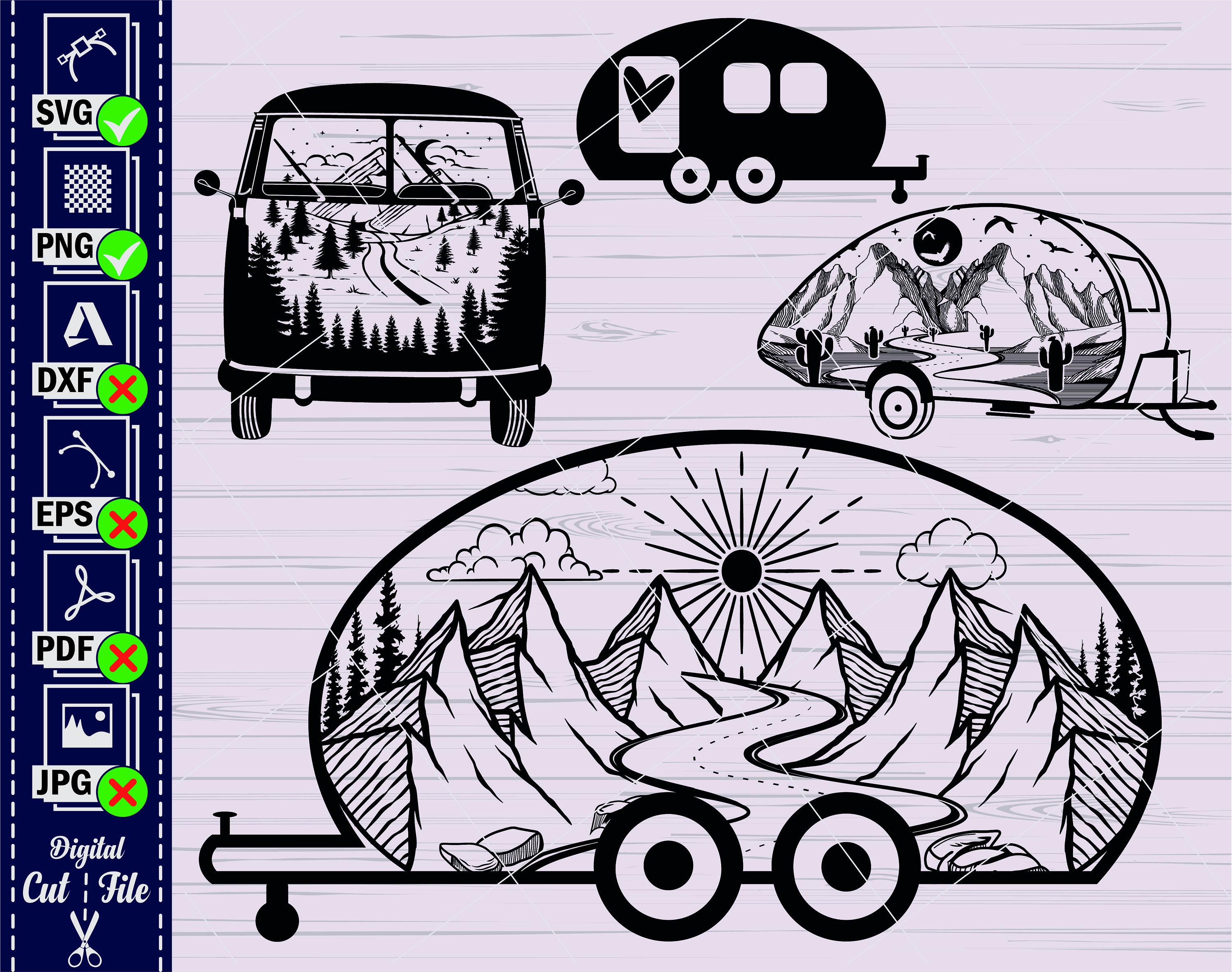 CAMPER Car Svg Bundle1 Camping Svg Camp Life Svg Caravan - Etsy Australia