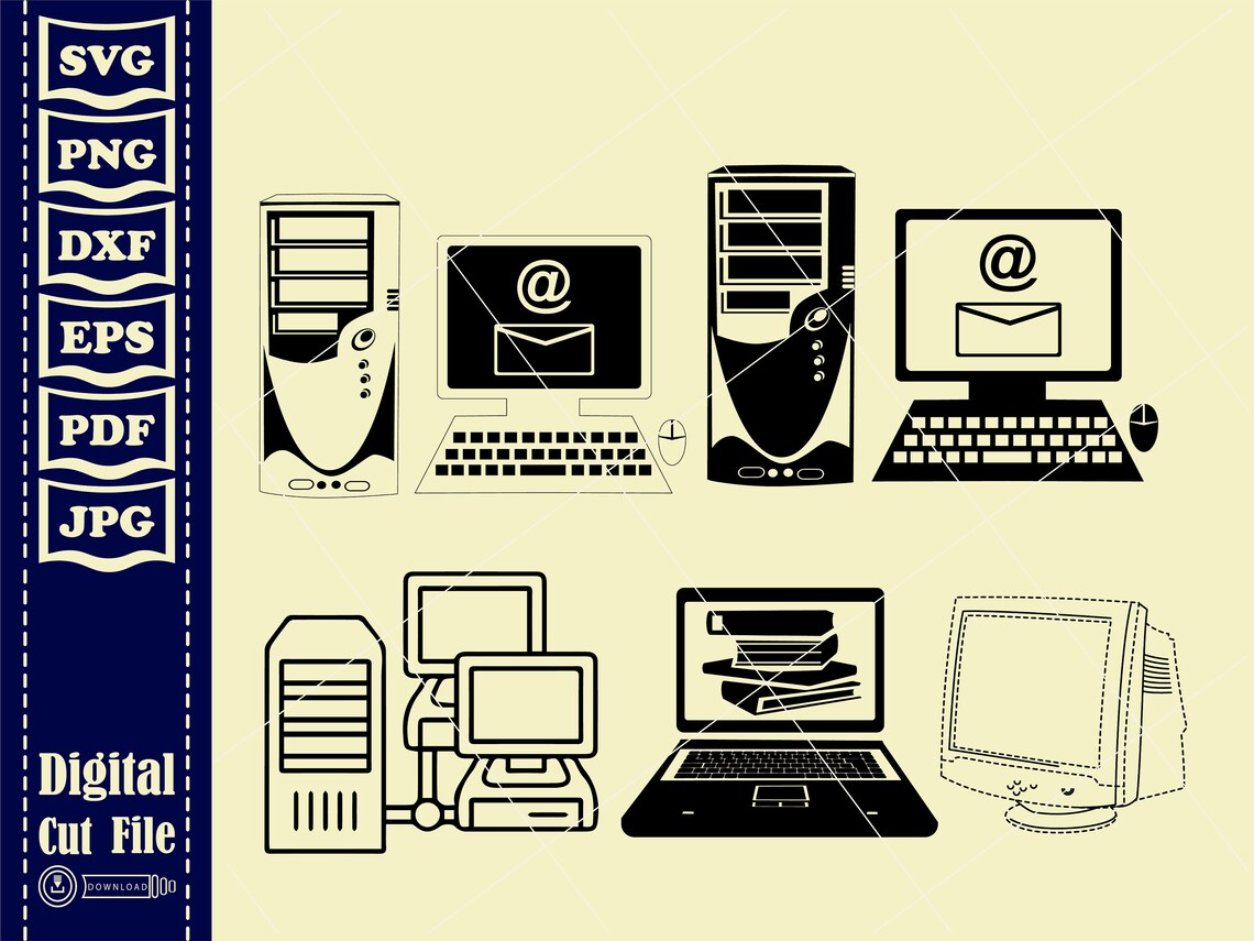 Computer SVG Bundle Computer Keyboard Svg Laptop Svg | Etsy