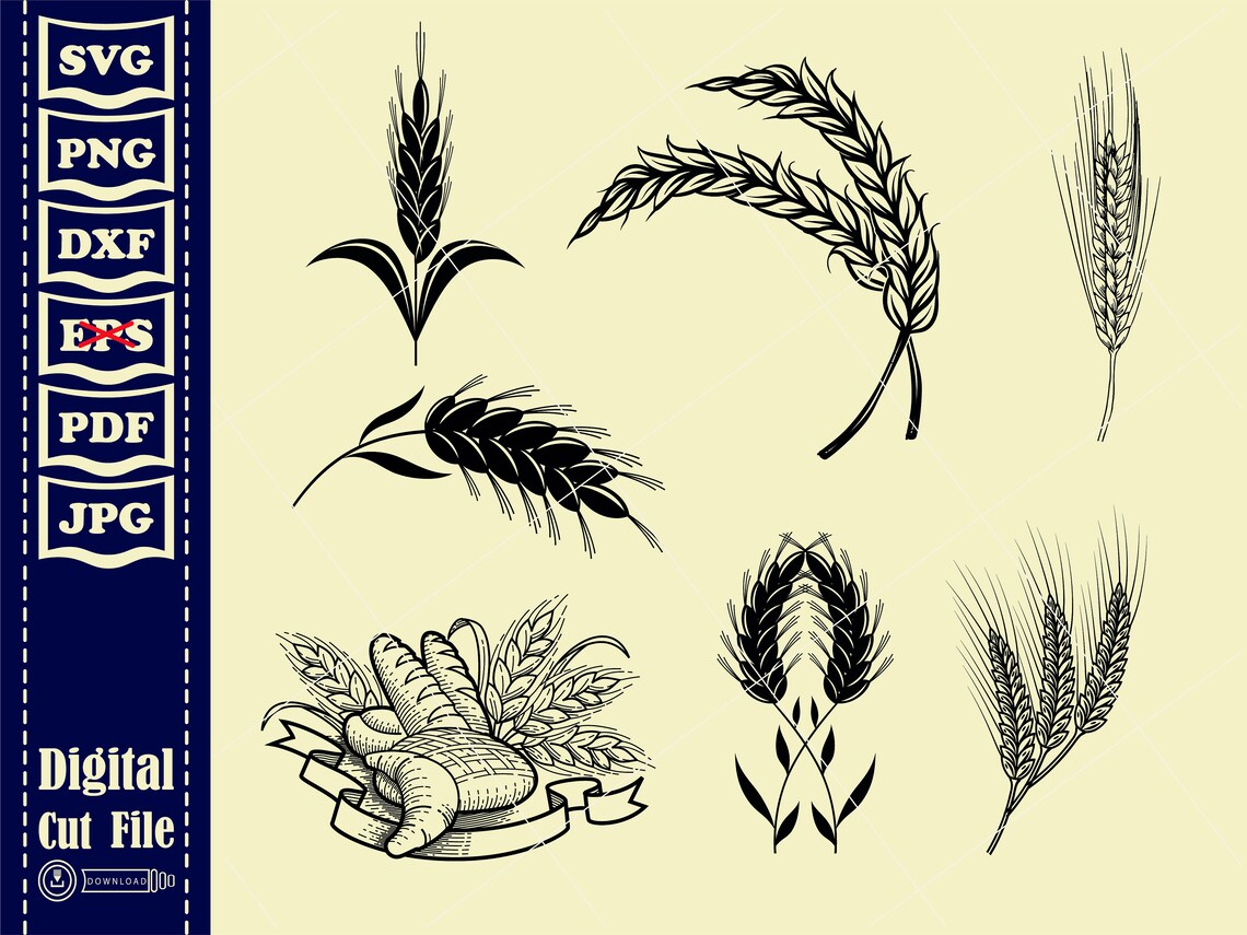 Wheat SVG Bundle Wheat Svg Grain Svg Wheat Clipart Wheat | Etsy Canada