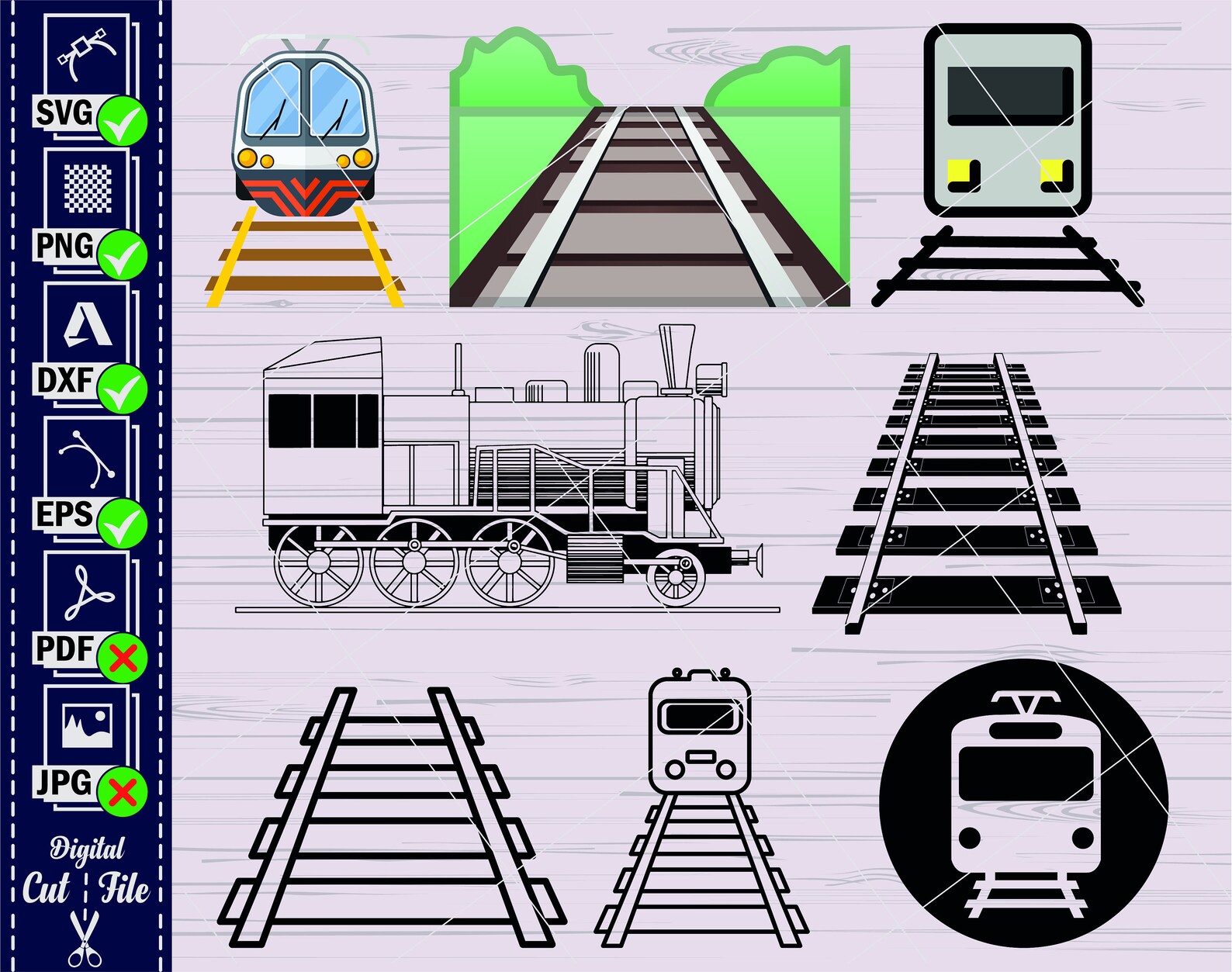 Train SVG Cut Files Kid Train Clipart Steam Train Clipart - Etsy