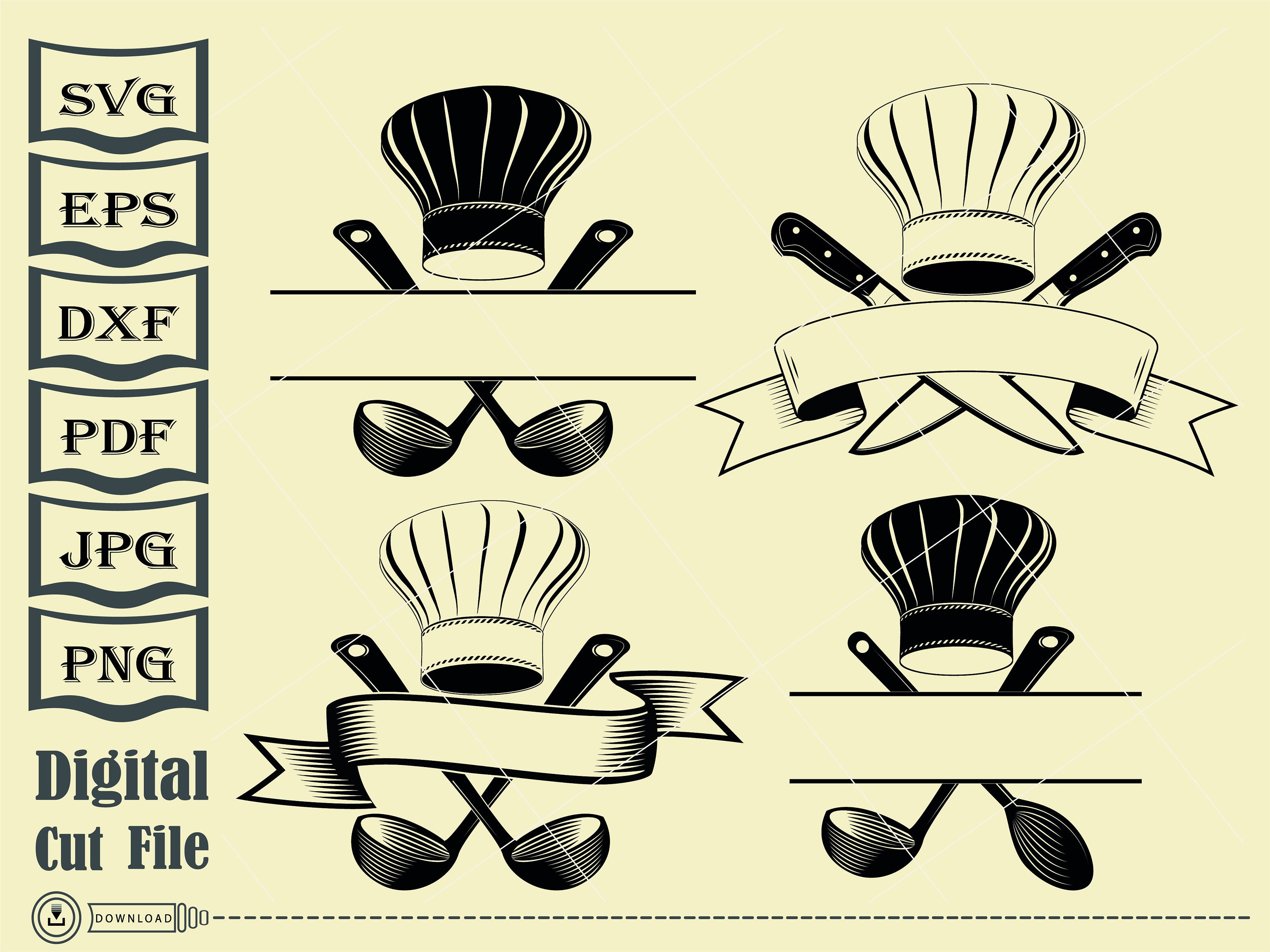 Chef Logo SVG Koch SVG Koch Svg Koch Svg Küchenkoch | Etsy Schweiz