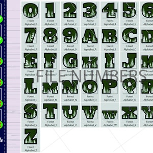 Forest Font Letters SVG, Cut Files for Cricut for Silhouette, Pine Tree ...