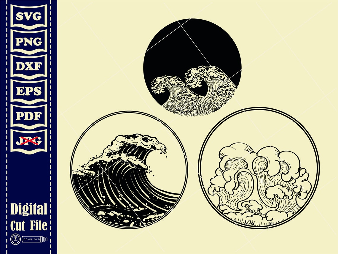 Wave SVG /waves Svg/sea Waves Svg/ Ocean Waves Svg/ Clipart/ - Etsy