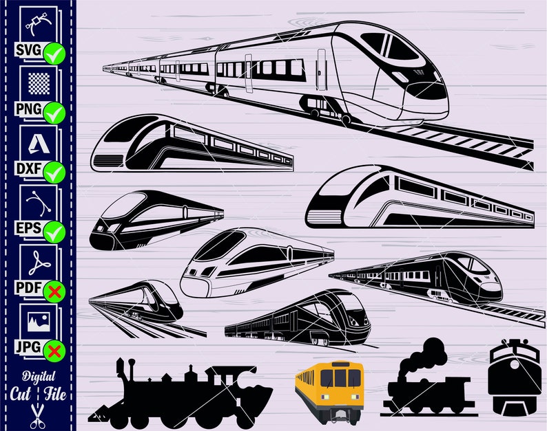 Train SVG Cut Files, Steam Train Clipart (digital Download) - Etsy