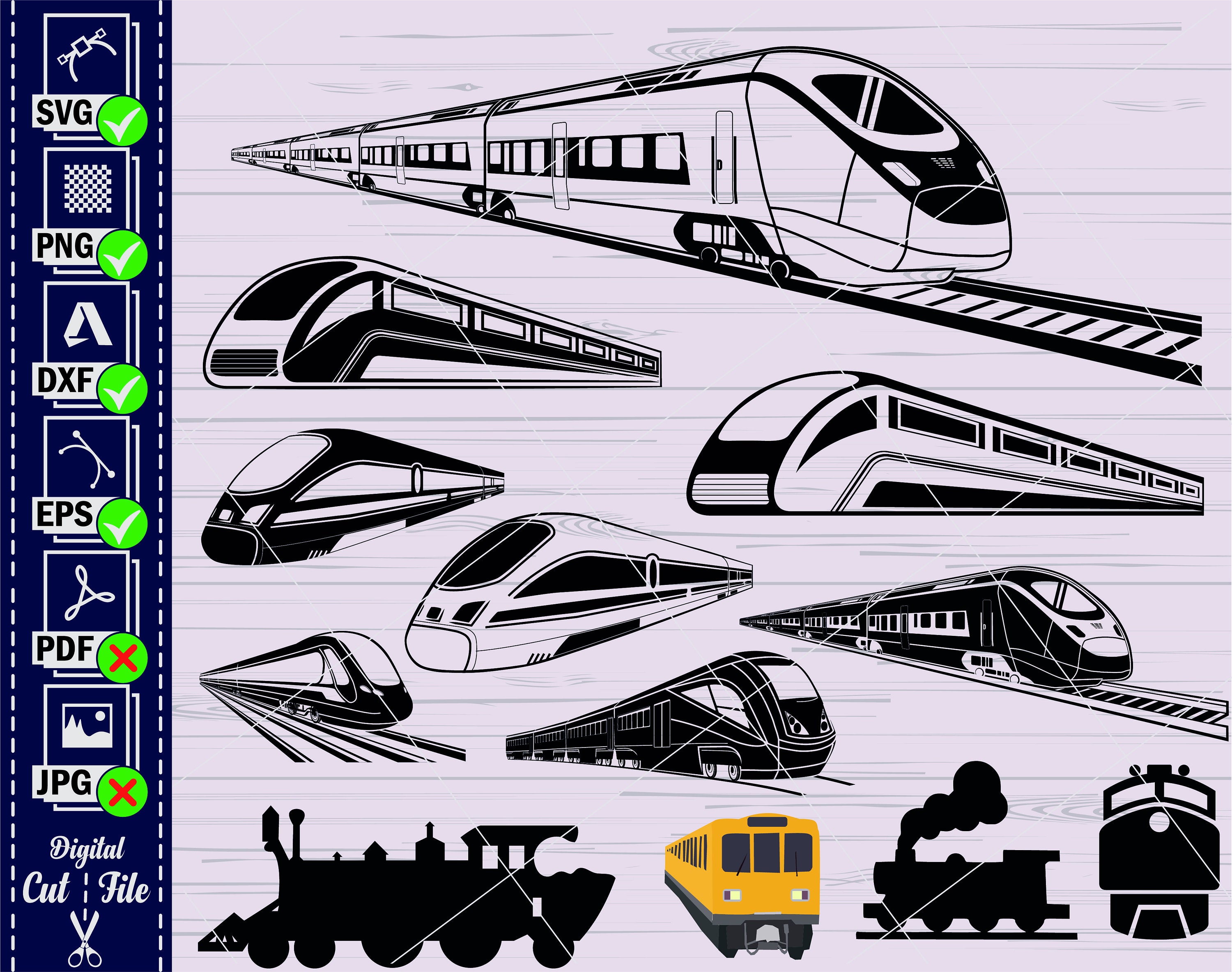 Train SVG Cut Files Kid Train Clipart Steam Train Clipart - Etsy