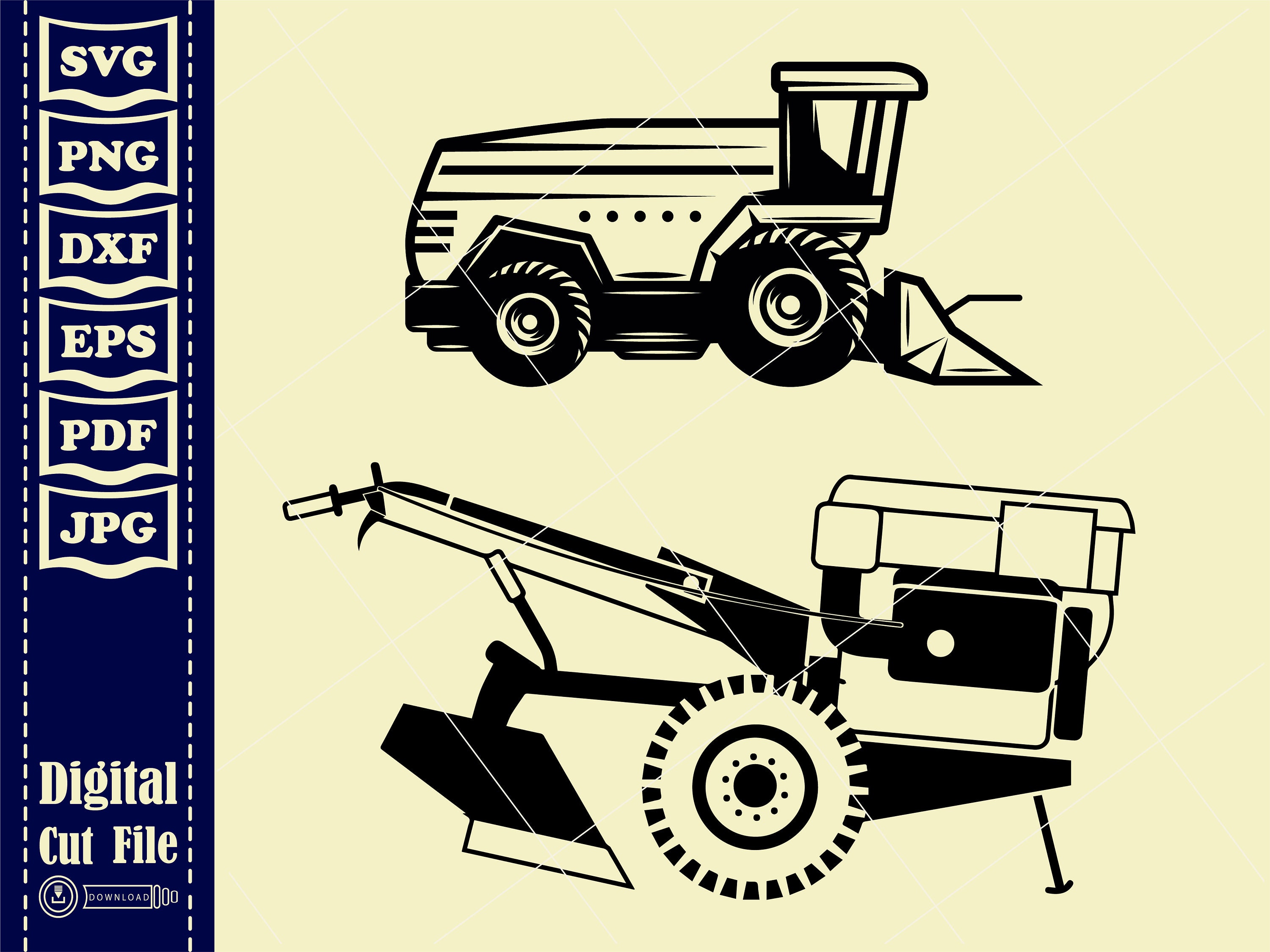 Combine Harvester SVG Farm Svg Combine Svg Combine Clipart - Etsy