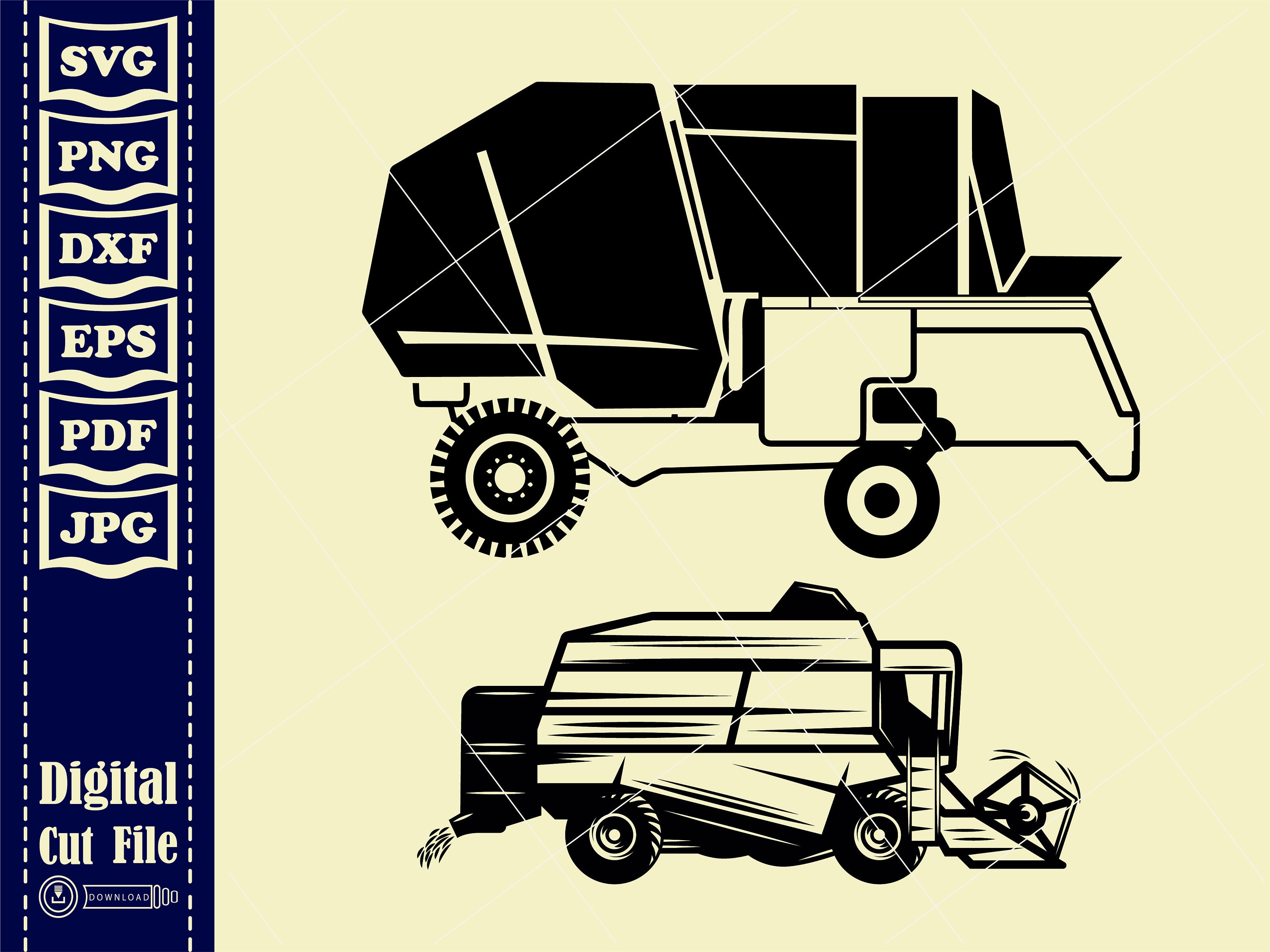 Combine Harvester SVG Farm Svg Combine Svg Combine Clipart - Etsy Canada