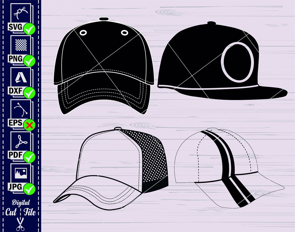 Baseball Cap SVG Files 1 Baseball Cap SVG Baseball Cap - Etsy