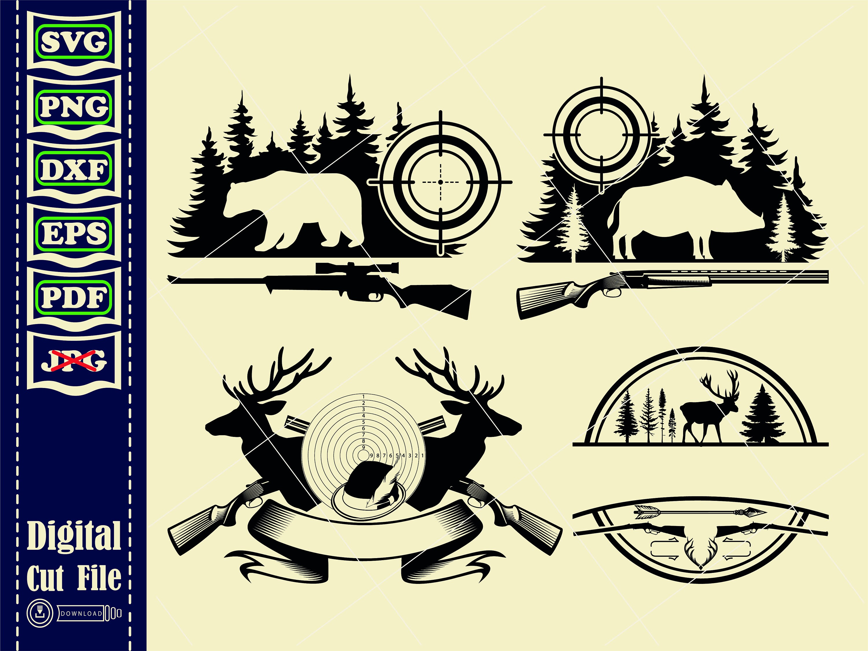 JAGD SVG Bundle 2 Jäger SVG Cut Files Hirschjäger svg - Etsy Schweiz