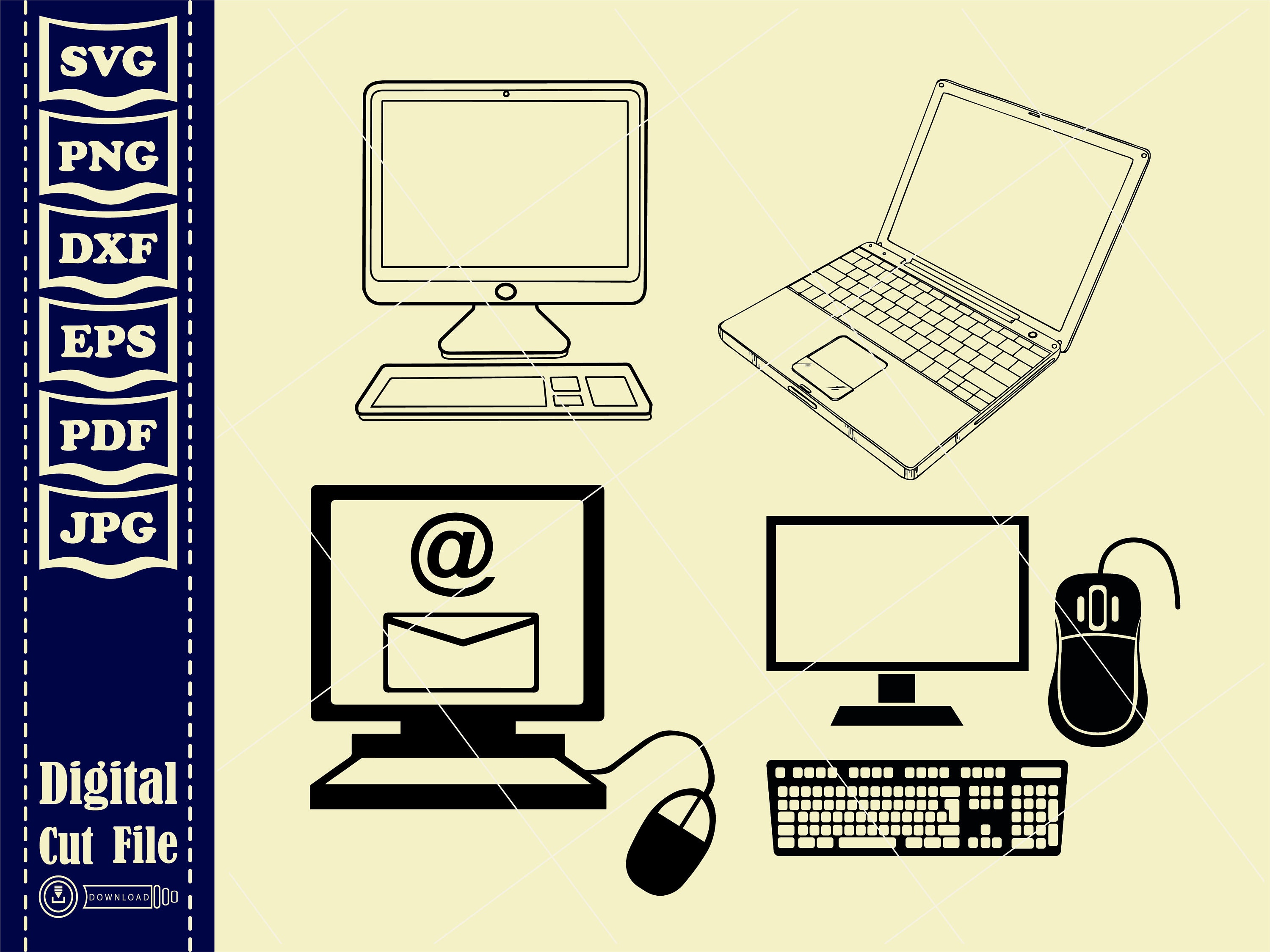 Computer SVG Bundle Computer Keyboard Svg Laptop Svg | Etsy