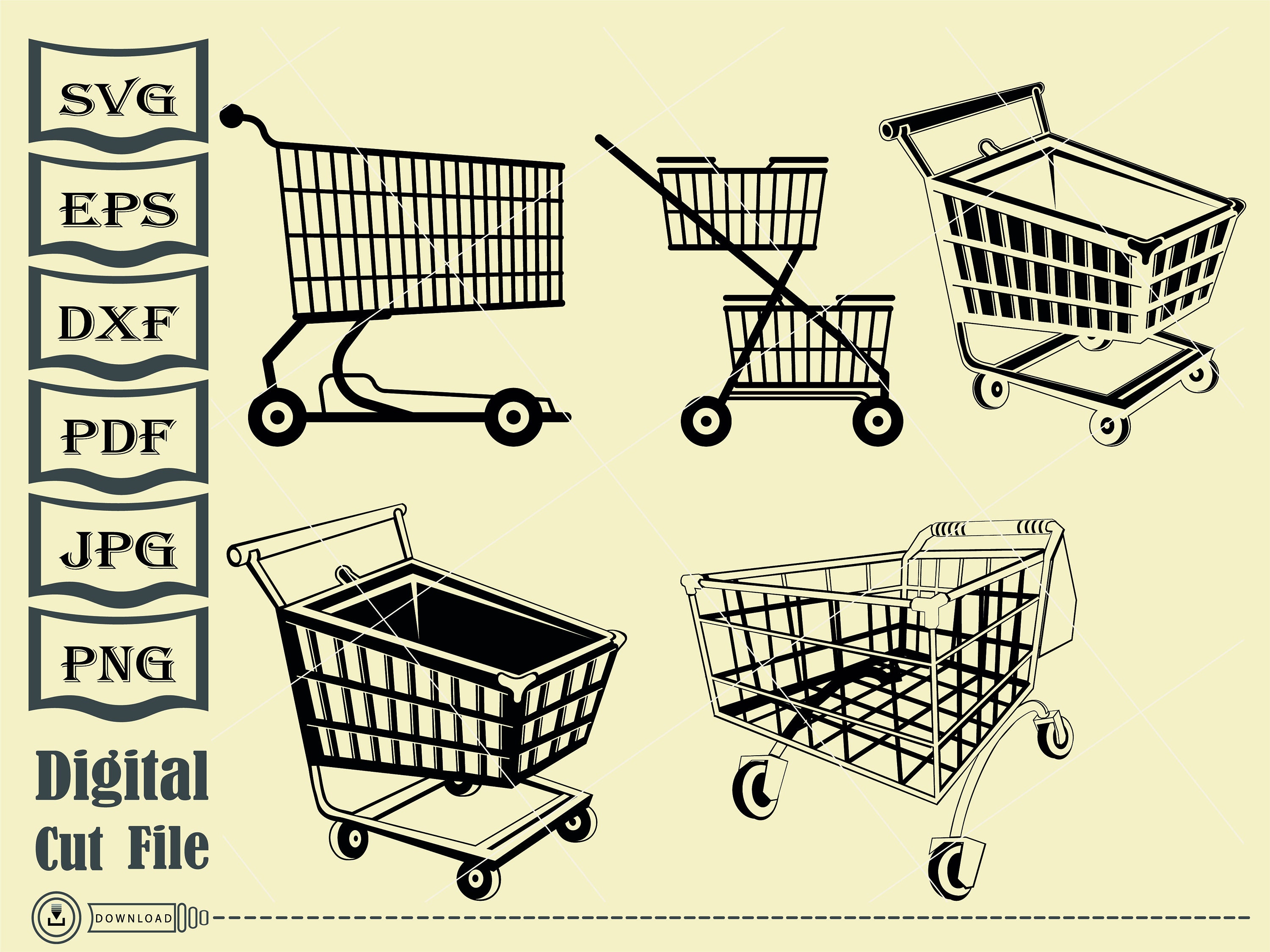 Shopping Cart Svg Shopping Woman Svg Handbag Svg Bag Svg - Etsy Canada