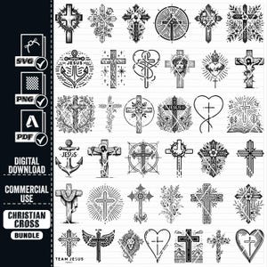 Cross SVG Bundle, Christian Clipart (digital Download) - Etsy
