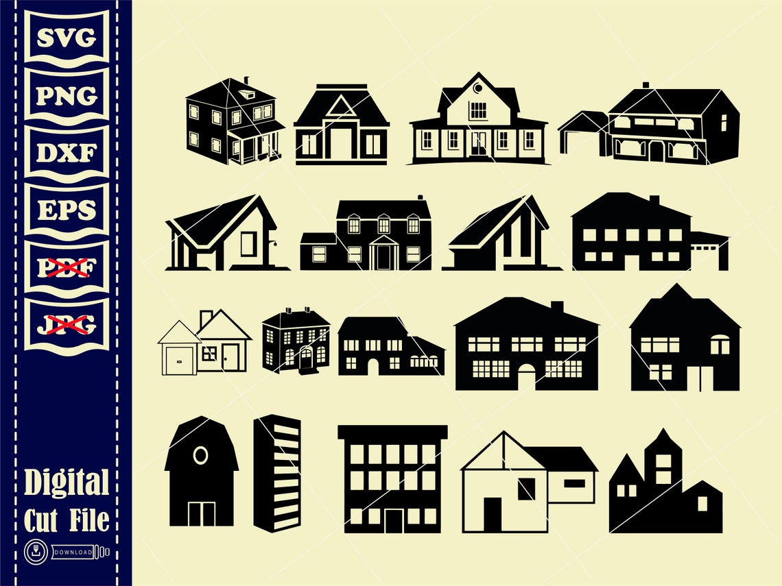 House Svg Building Svg Floral Home Svg House Silhouette - Etsy Canada