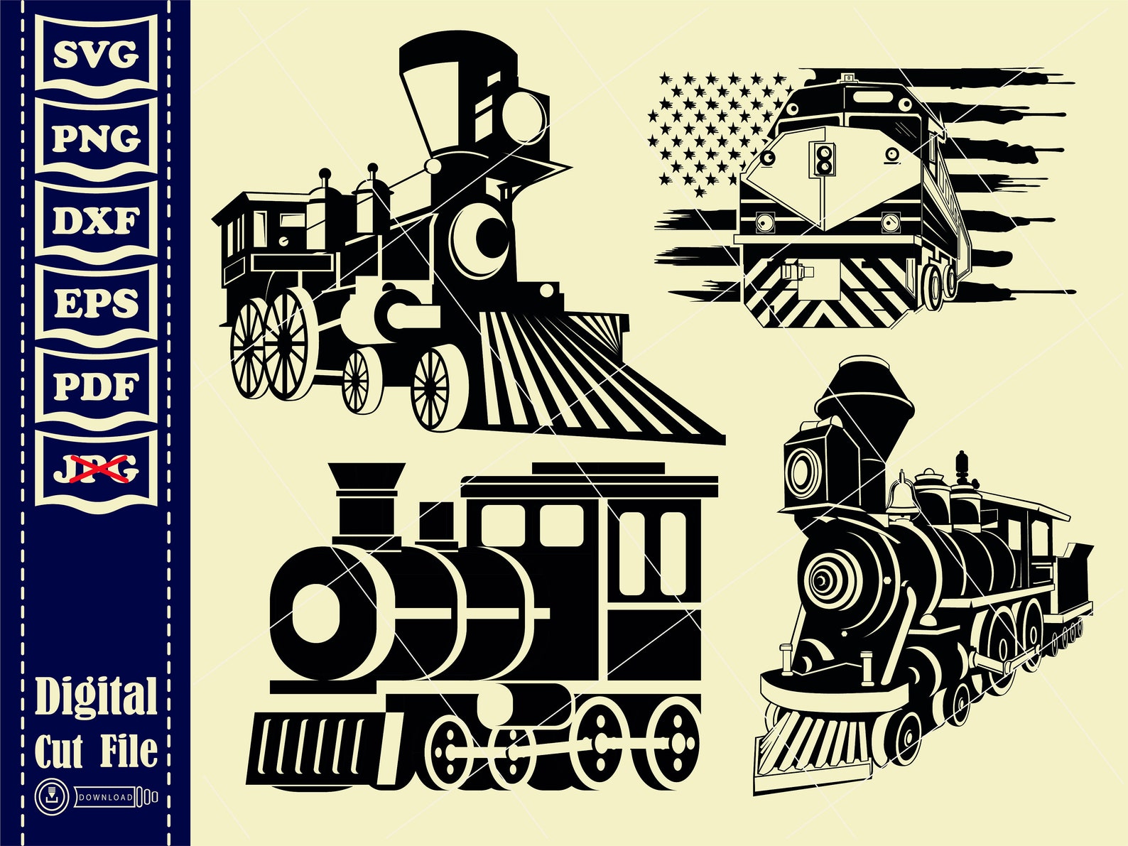 Train SVG Locomotive Svg US Train Svg Steam Engine SVG - Etsy