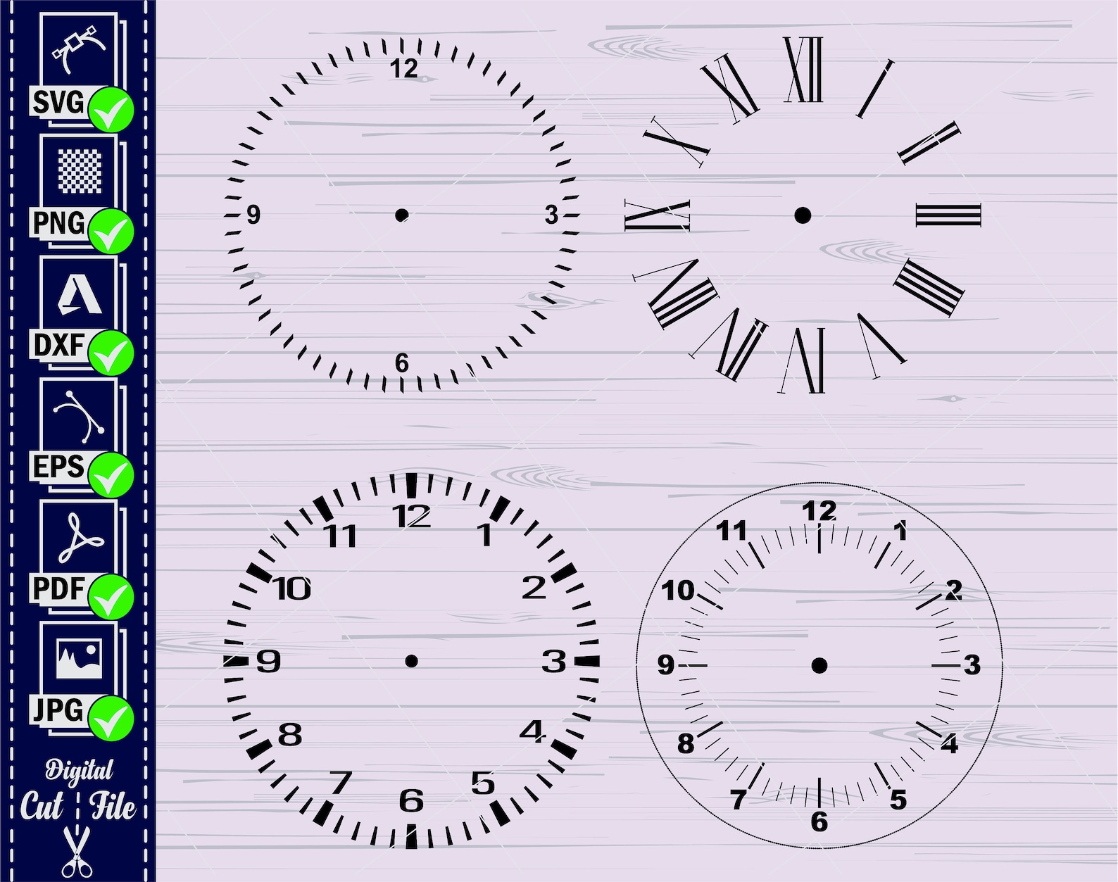 Clock Face SVG Clock Numbers SVG Clock Clipart SVG School - Etsy Canada