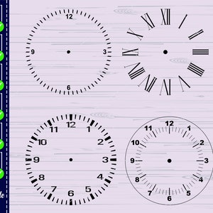 Clock Face SVG Bundle, Numbers Clipart (digital Download) - Etsy