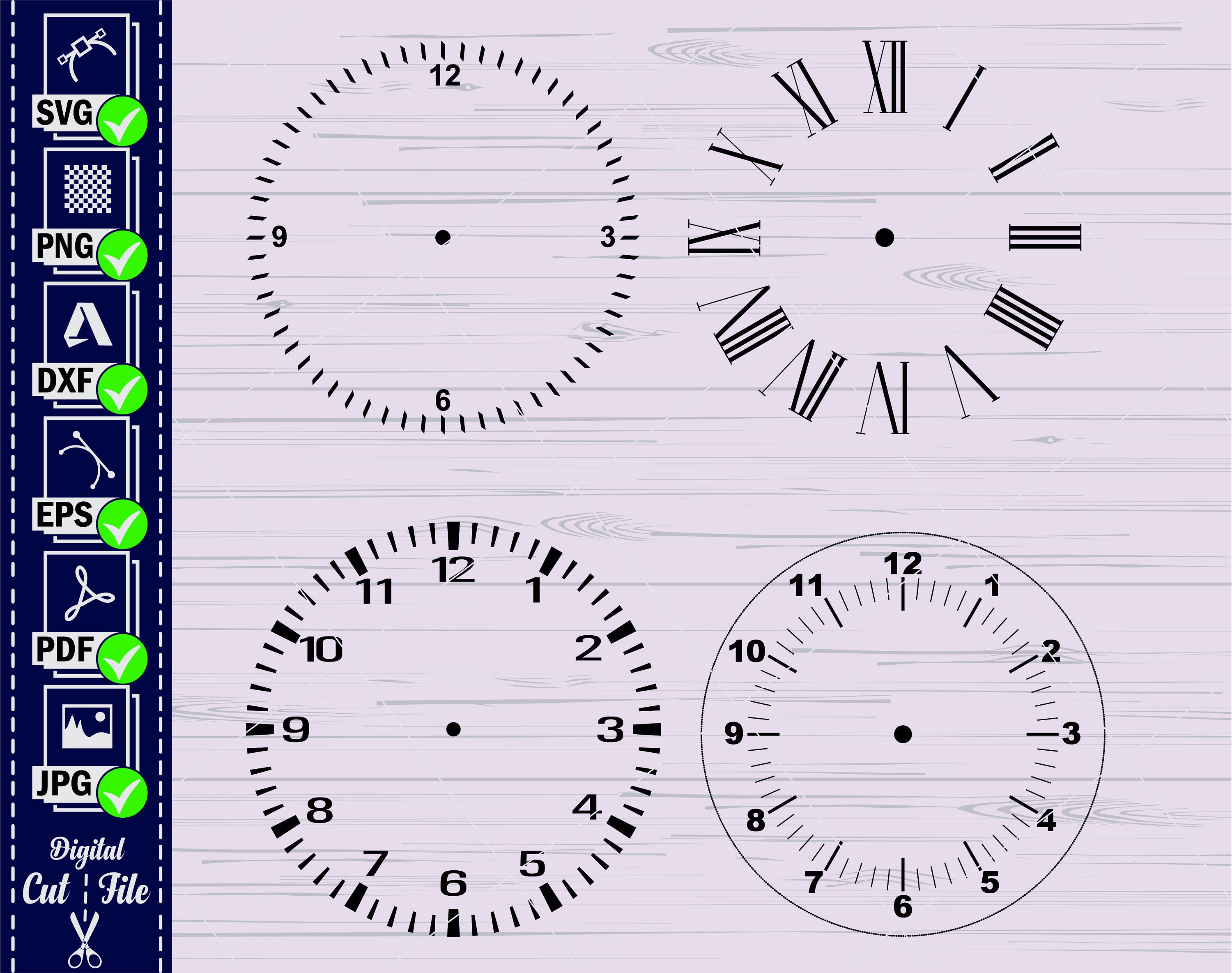 Clock Face SVG Clock Numbers SVG Clock Clipart SVG School - Etsy Canada