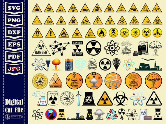 Nuclear Logo Nuclear Clipart Svg Warning / Danger Signs Svg | Etsy