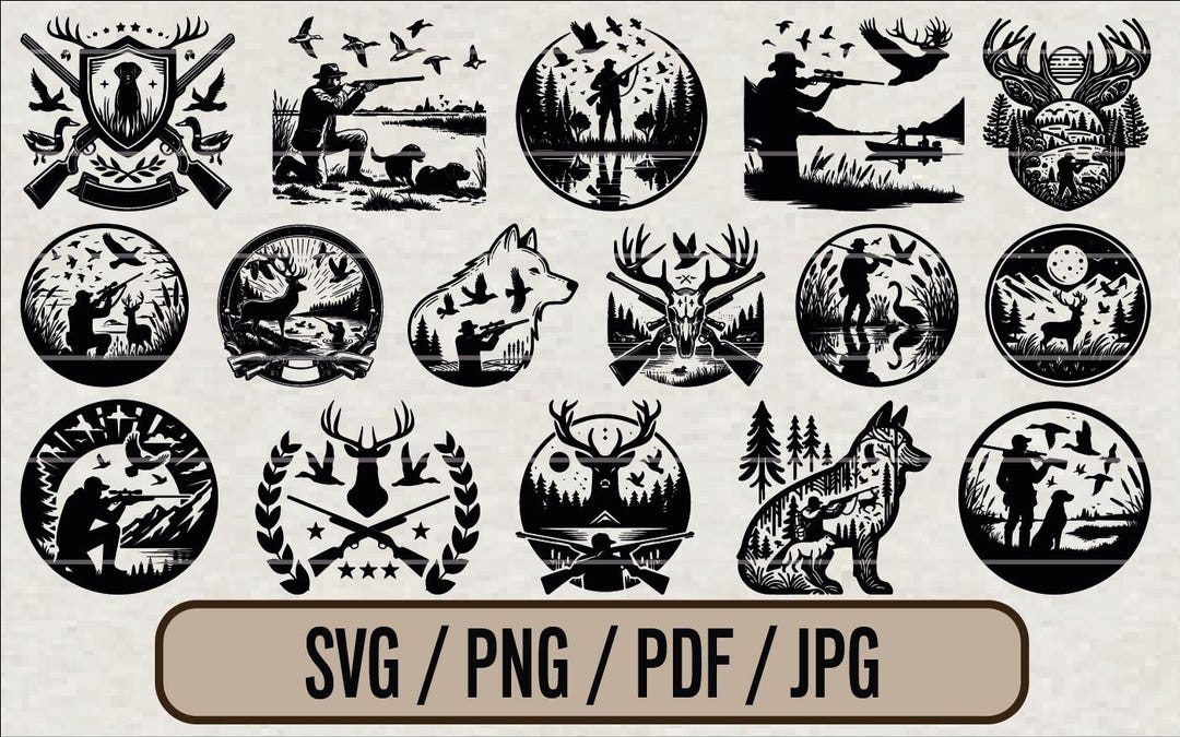 HUNTING SVG Png,1, Hunter Scene SVG, Hunting Clipart,hunting Png ...
