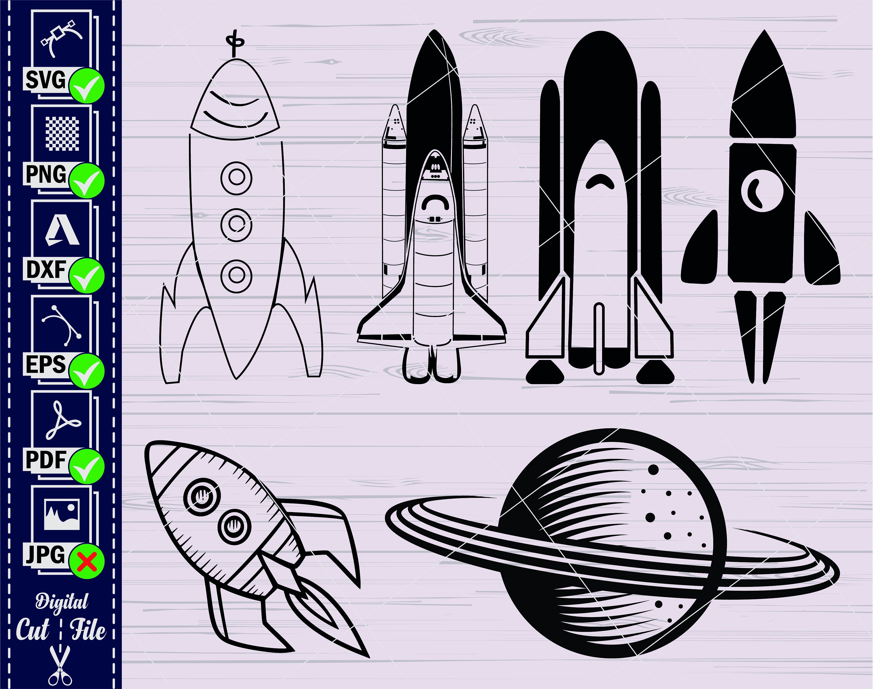 Space Rocket Launch SVG Galaxy Space SVG Bundles Rocketship - Etsy