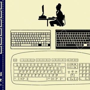 Computer SVG Bundle, Computer Keyboard Svg, Laptop Svg, Computer ...