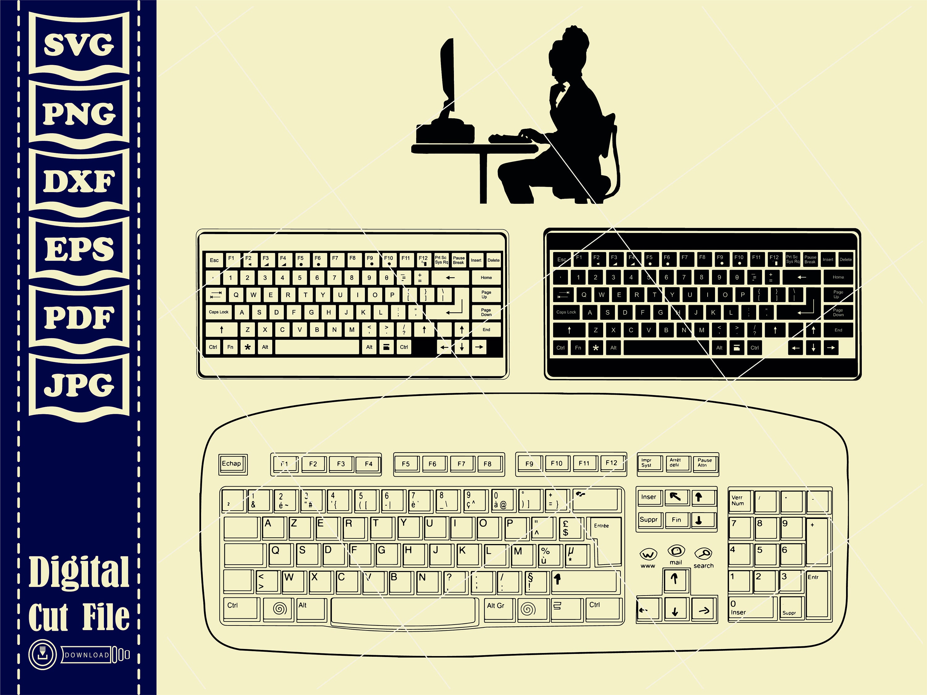 Computer SVG Bundle Computer Keyboard Svg Laptop Svg | Etsy