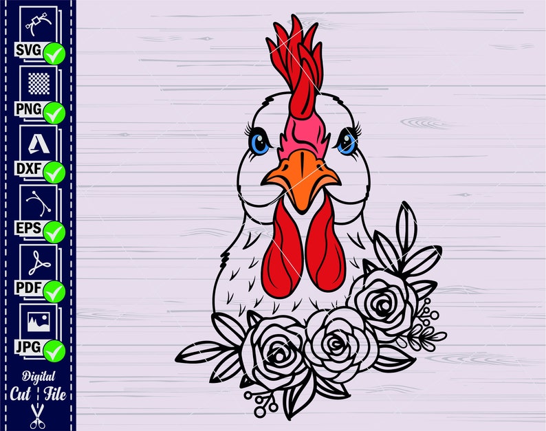 Chicken SVG File 4 Chicken SVG Cut File for Cricut Chicken - Etsy
