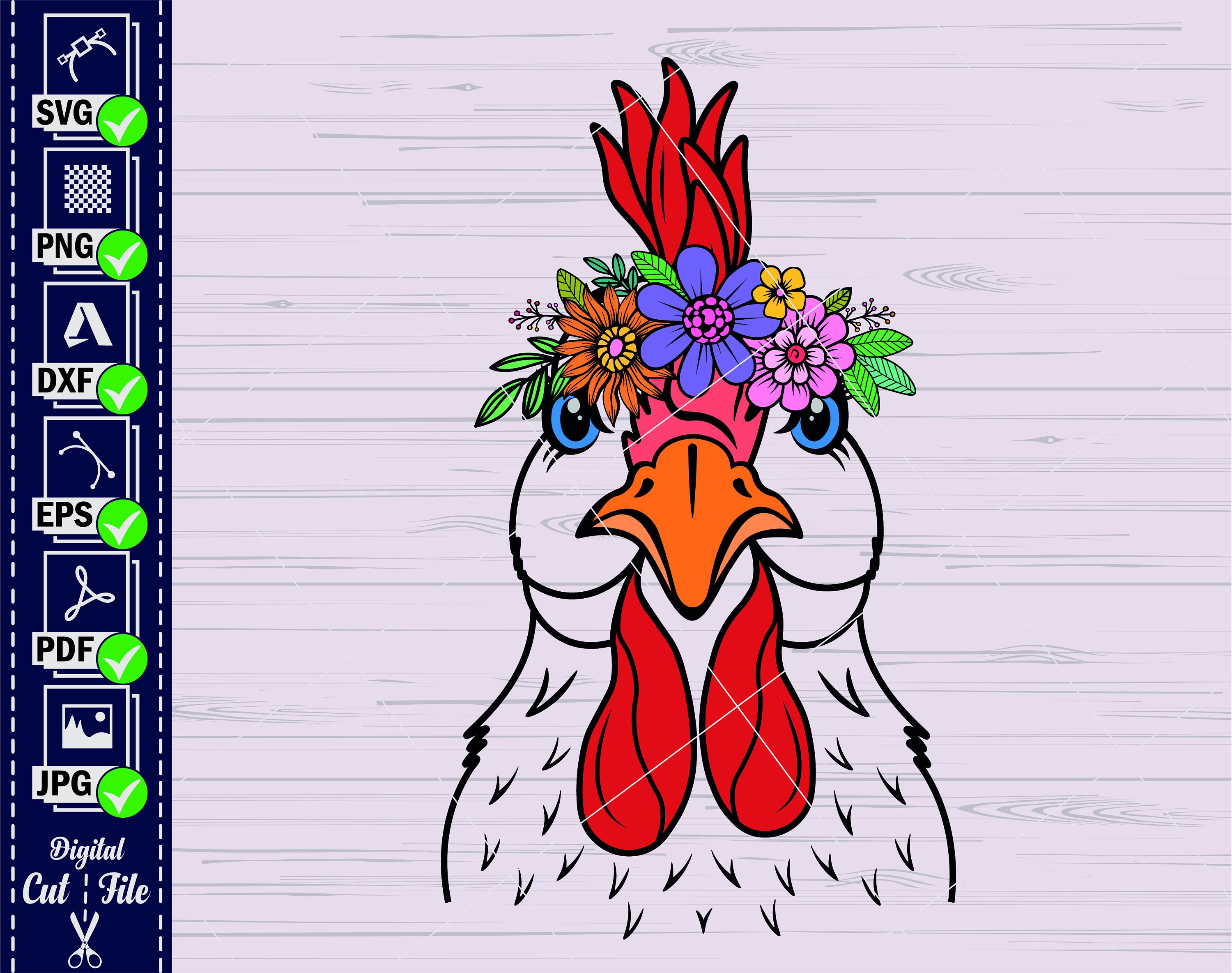 Chicken SVG File 3 Chicken SVG Cut File for Cricut Chicken - Etsy